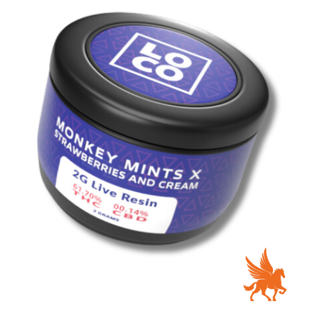 LOCO - Live Resin 2G - Monkey Mints X Strawberries & Cream