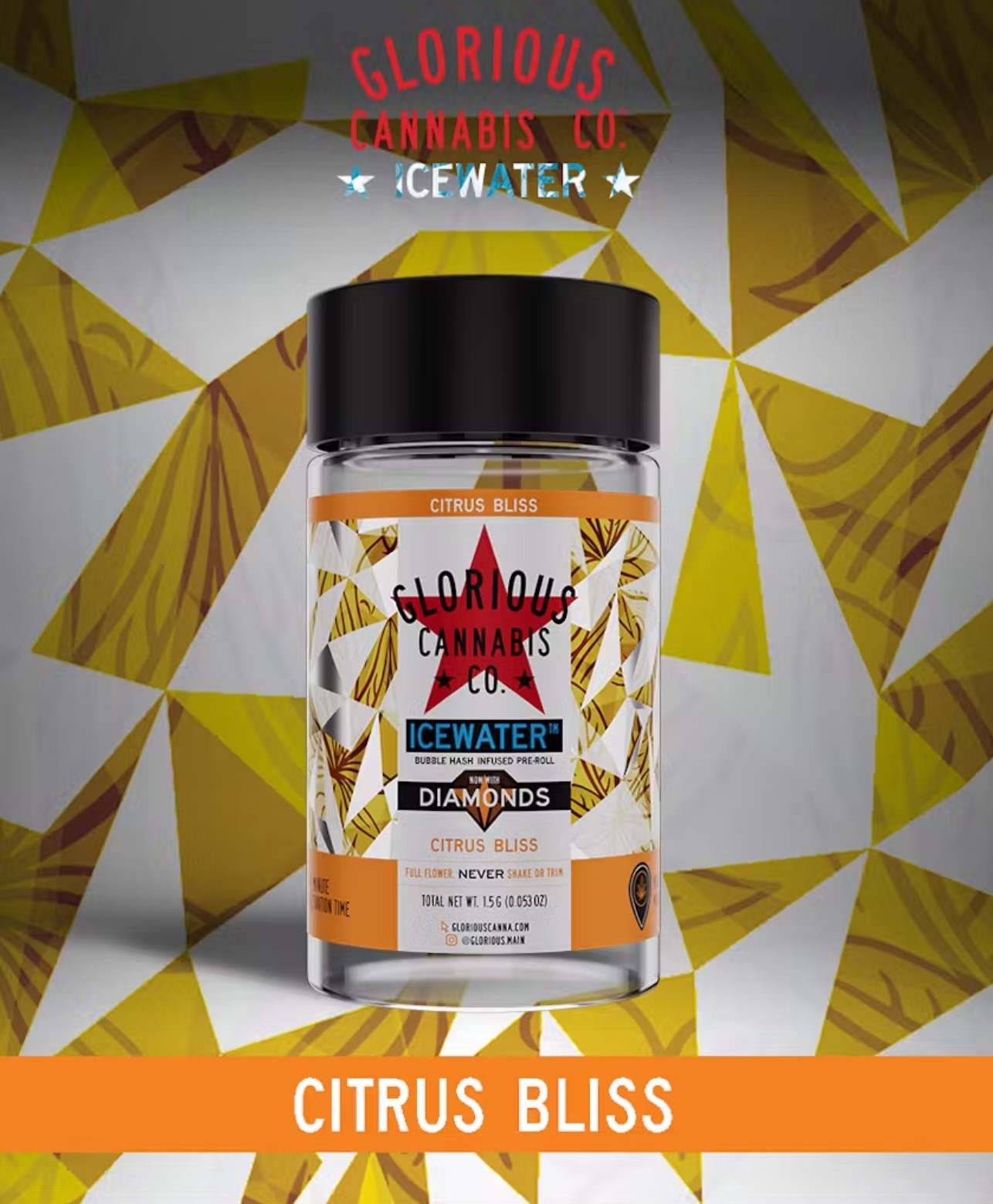 MD | 1G ICEWATER HASH & DIAMONDS INFUSED PRE-ROLL | CITRUS BLISS ...