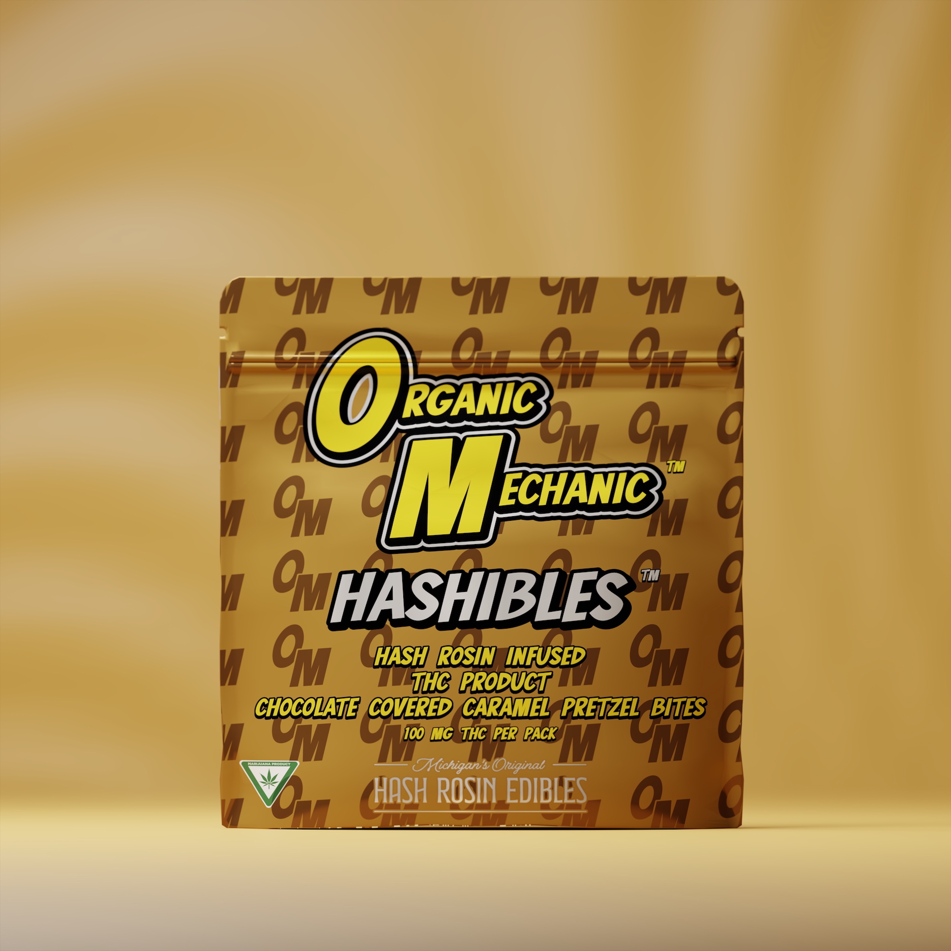 CHOCOLATE COVERED CARAMEL PRETZEL | 4X25MG | 100MG HASH ROSIN BITES ...